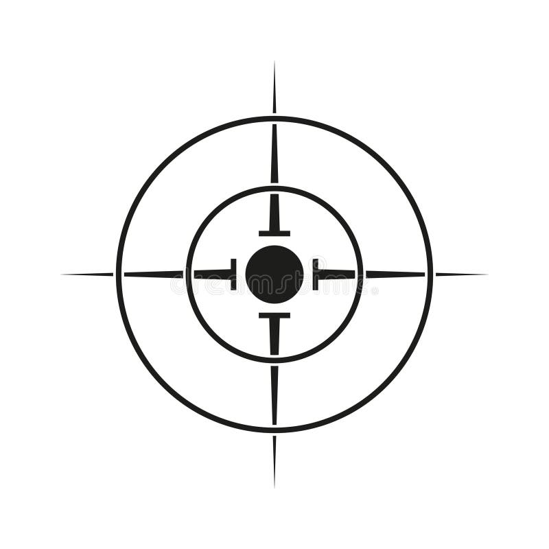 Target Aim Icon. Bullseye Center Graphic. Focus Accuracy Symbol. Vector ...