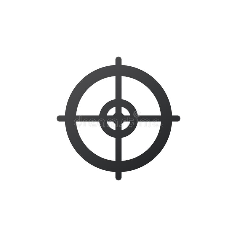 Target Aim Scope Icon, Vector Illustration Isolated on White Background ...