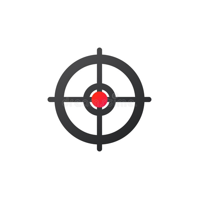 Target Aim Scope Icon, Vector Illustration Isolated on White Background ...