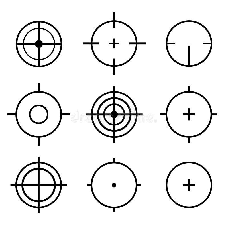Target Aim. Set of Targets and Destination Stock Vector - Illustration ...