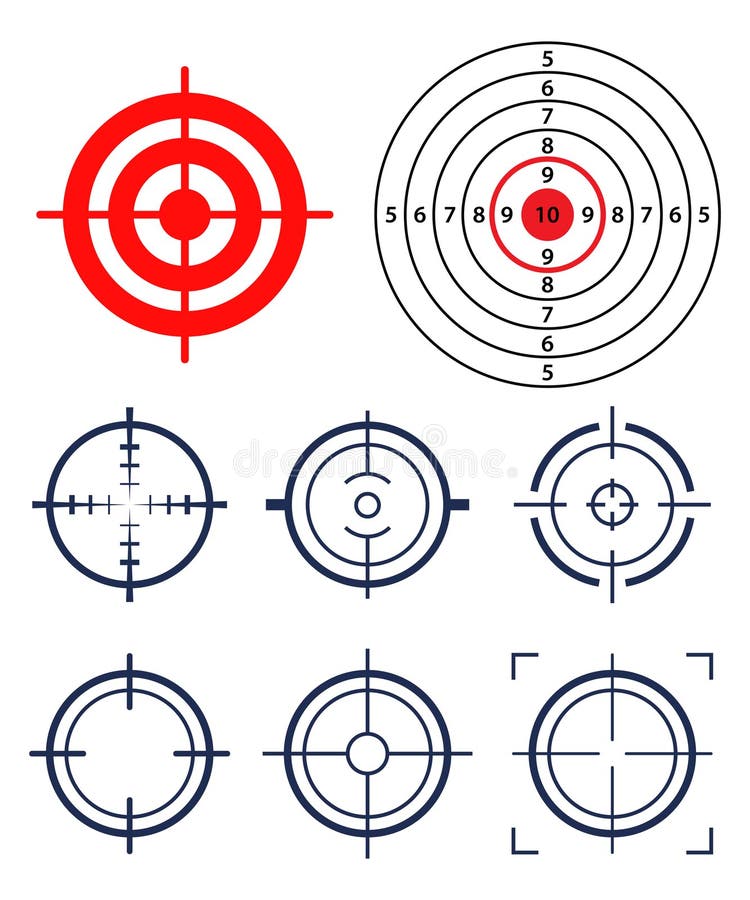 Target and Aim, Targeting and Aiming. Target or Aim Symbol. Military ...