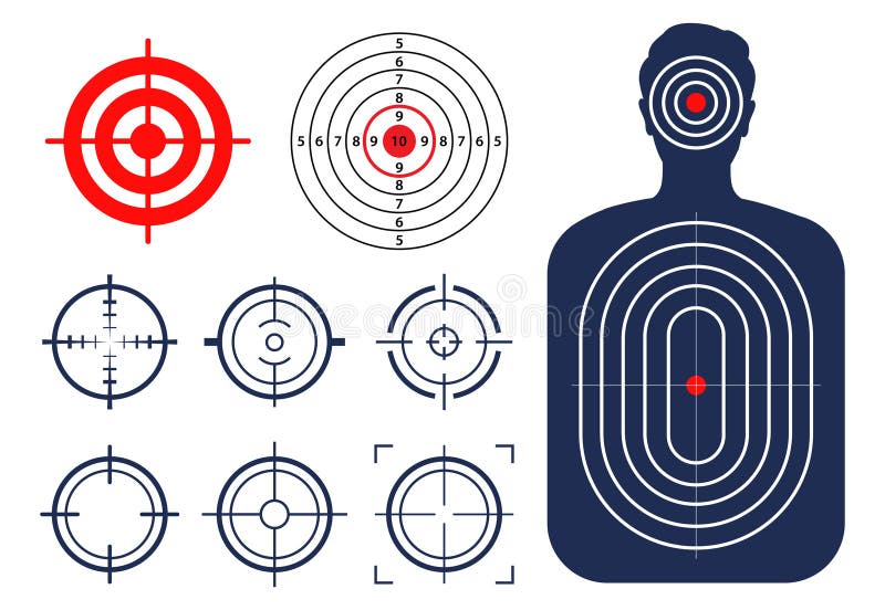 Target and Aim, Targeting and Aiming. Target or Aim Symbol. Military ...