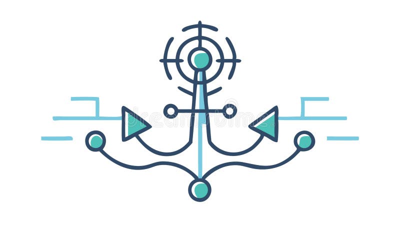 Target Anchor Icon, Precision and Reliability Symbol, Vector Design ...