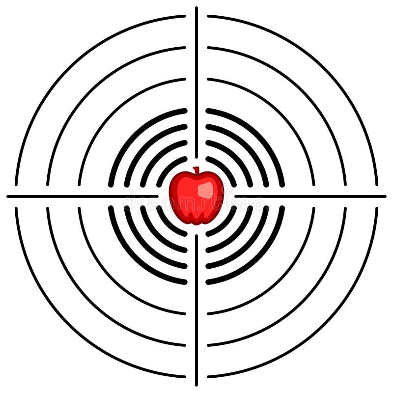 Apple Bullseye Stock Illustrations – 300 Apple Bullseye Stock ...