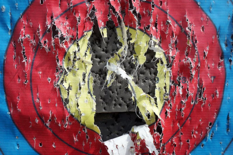 The Broken Archery Target Board. Stock Image - Image of accuracy ...