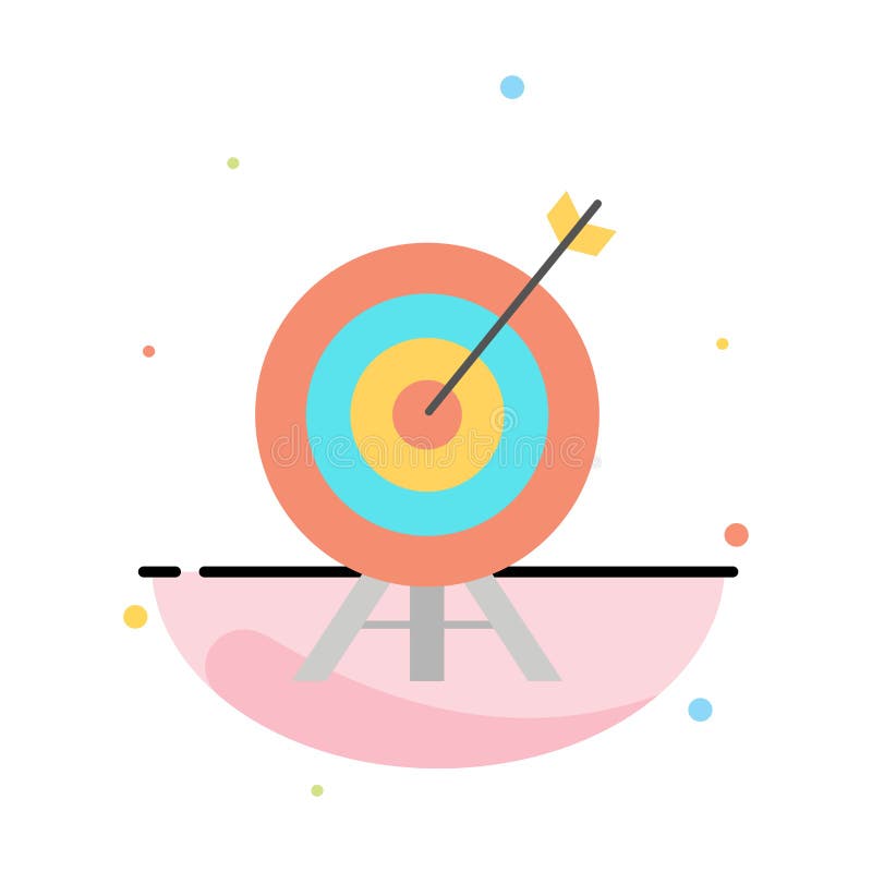 Target, Archery, Arrow, Board Abstract Flat Color Icon Template Stock ...
