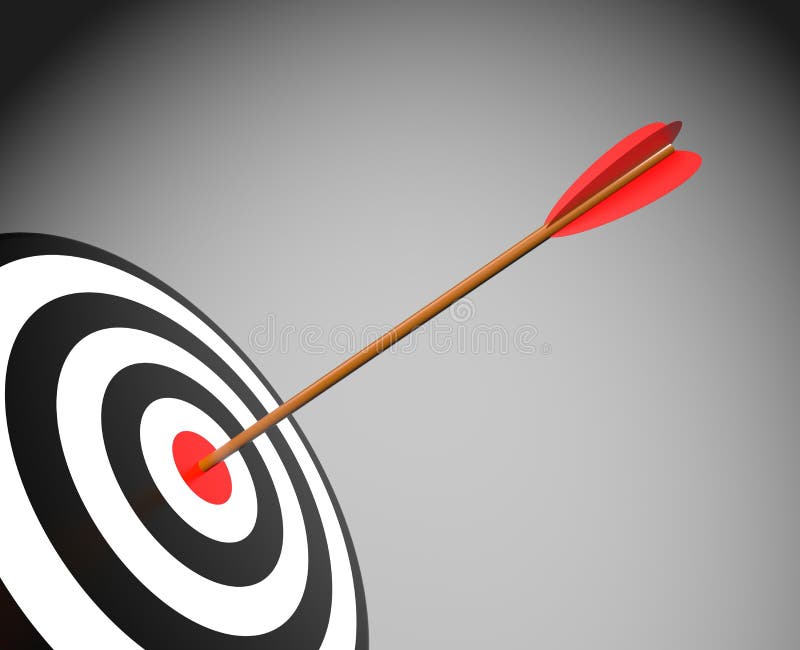 Target with arrow stock illustration. Illustration of purpose - 24974176
