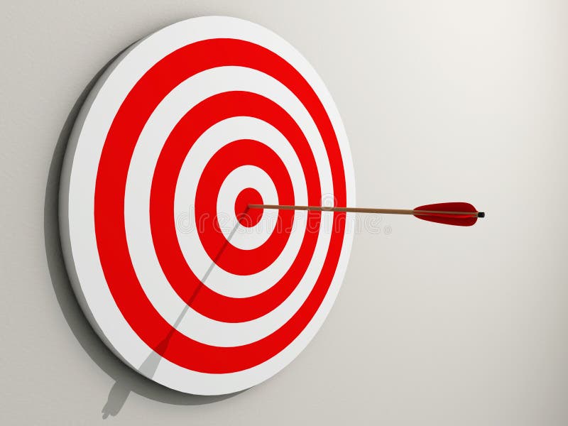 Target with arrow. stock vector. Illustration of metaphor - 22878649