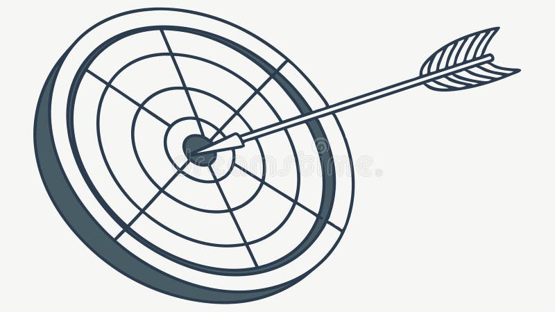 Target with Arrow in Bullseye, Achievement and Accuracy, Vector Design ...