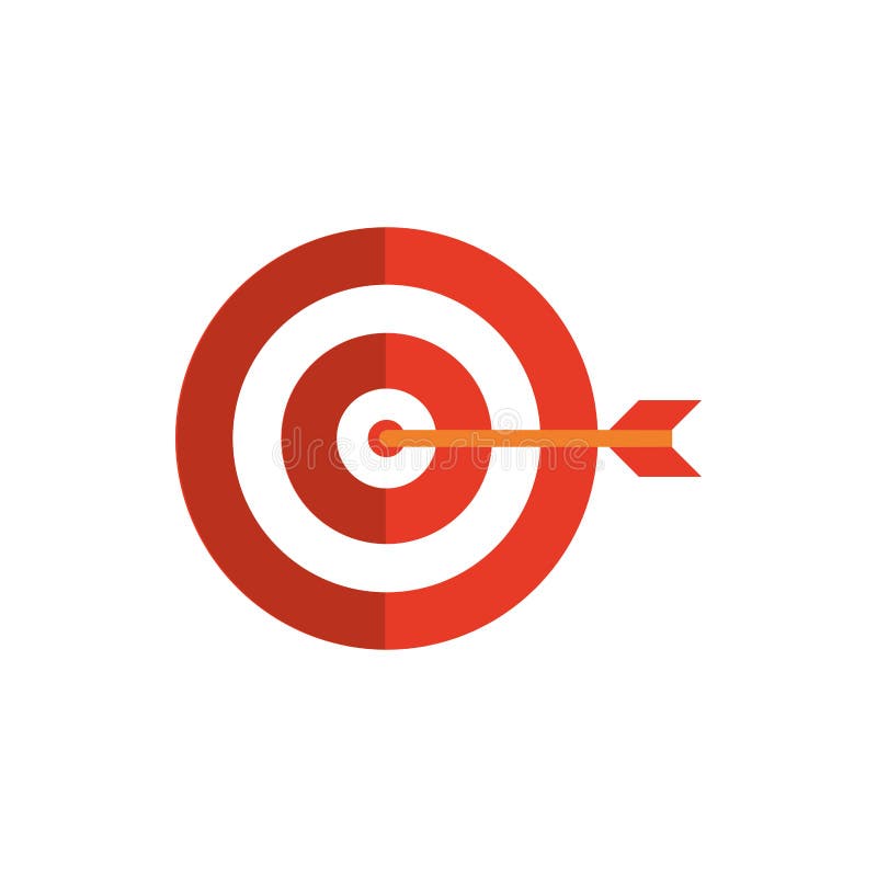 Target Arrow Business Strategy Icon Stock Vector - Illustration of ...