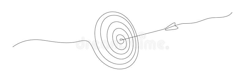 Bullseye One Line Drawing Stock Illustrations – 70 Bullseye One Line ...