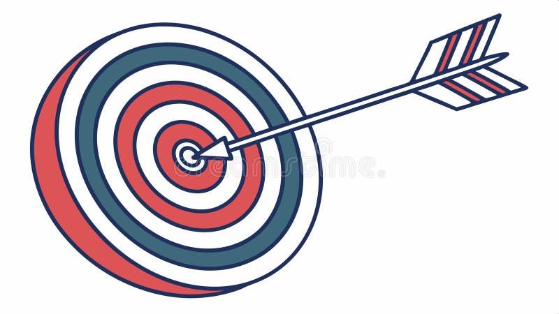 Target with Arrow, Goal and Accuracy Symbol Vector Design Generative AI ...