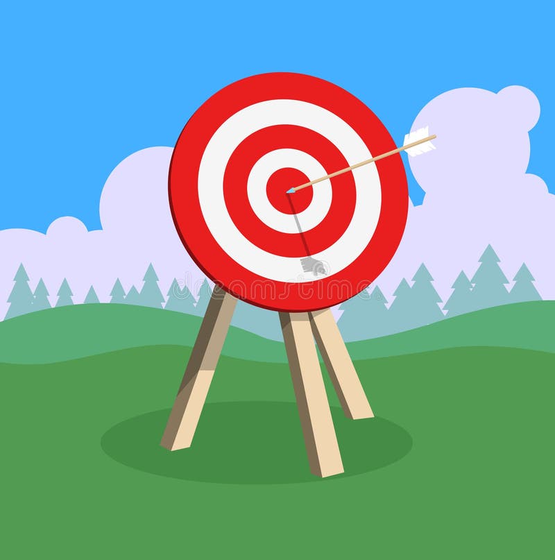 Red Arrow of Goal Symbol, the Arrow Red Concept is Symbolizes Goal and ...