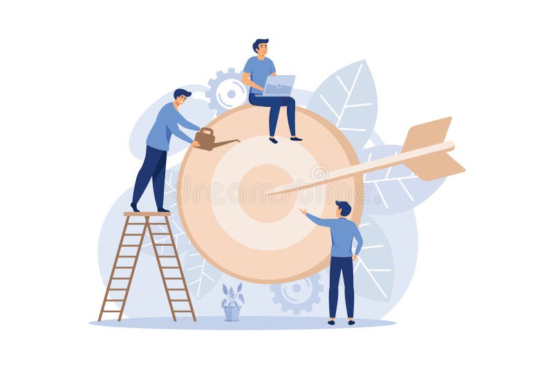Target with an Arrow, Hit the Target, Goal Achievement Vector. Stock ...