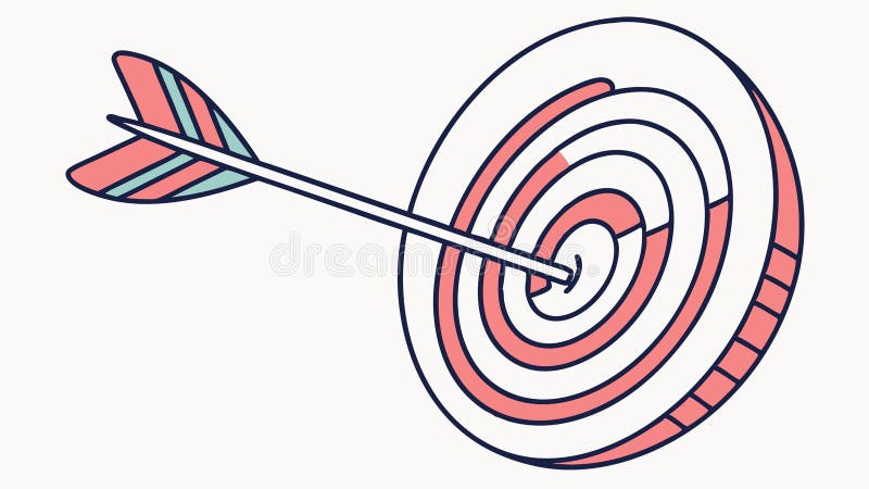 Target with Arrow Hitting Bullseye, Success, Vector Design Generative ...