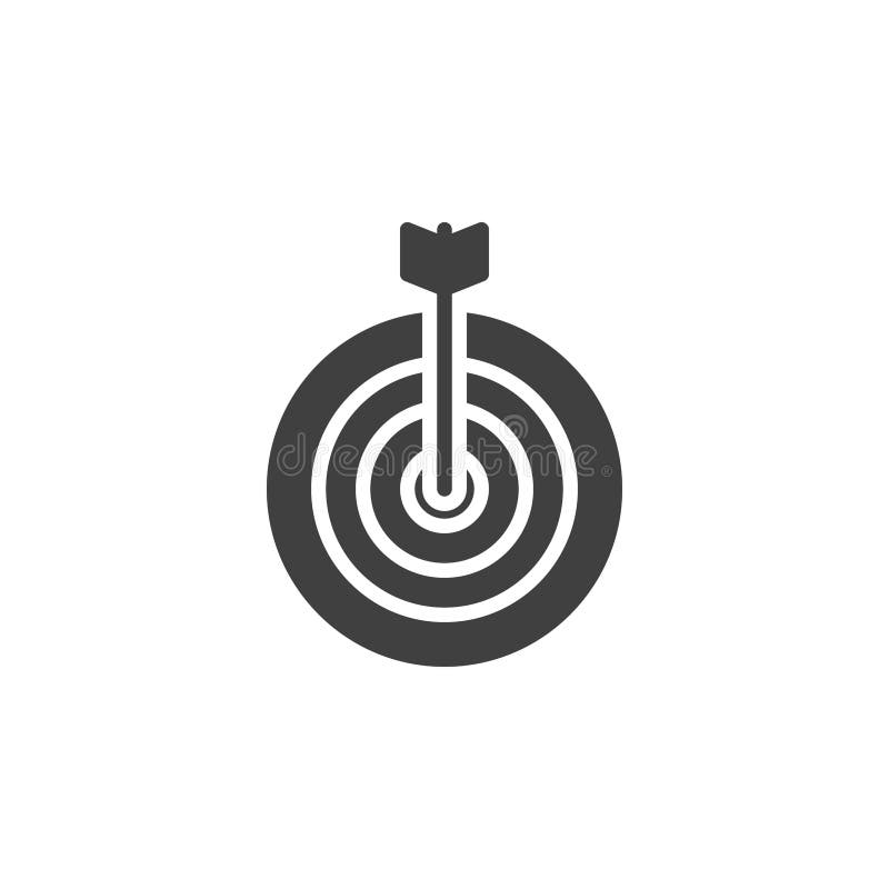 Target with an Arrow Hitting the Center Vector Icon Stock Illustration ...