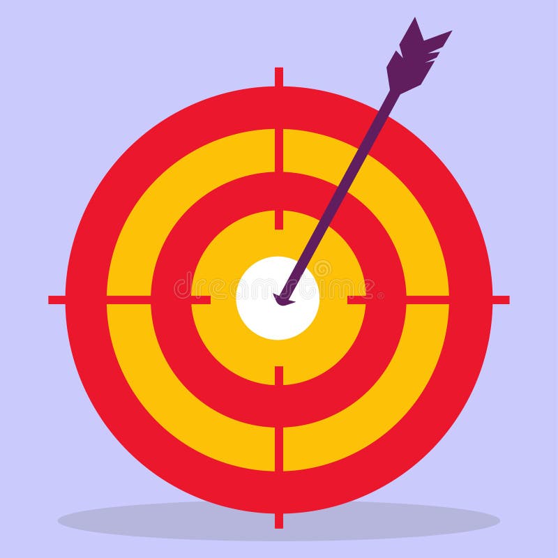 Target and Arrow. Hitting the Target. a Series of Business Icons. Stock ...