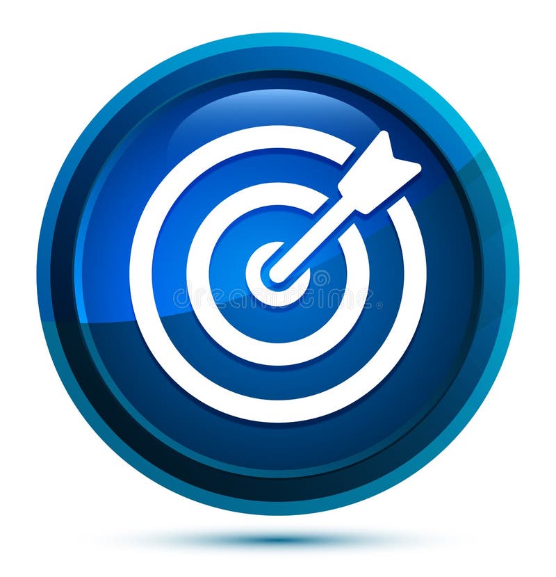 Blue target icon stock vector. Illustration of first, achieve - 8874886