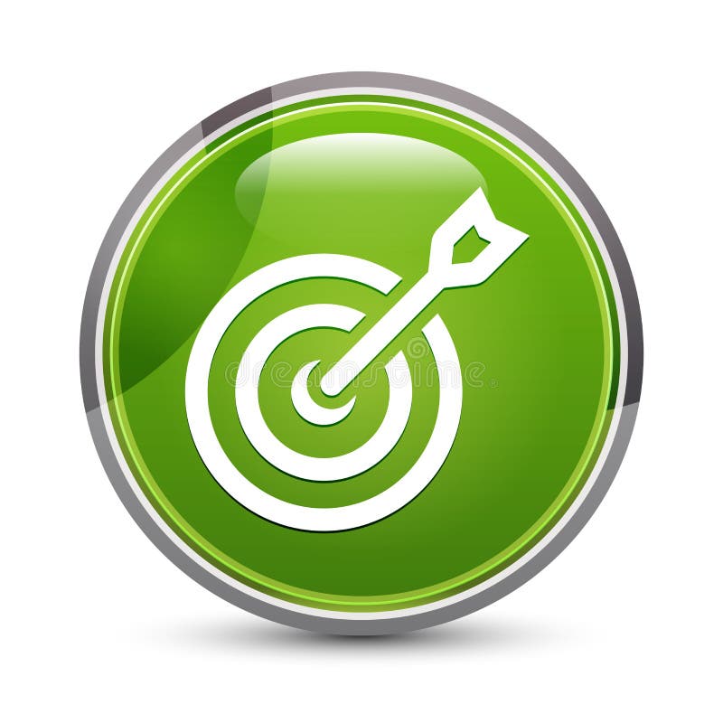 Green Aim Target Vector Icon Stock Vector - Illustration of goals ...