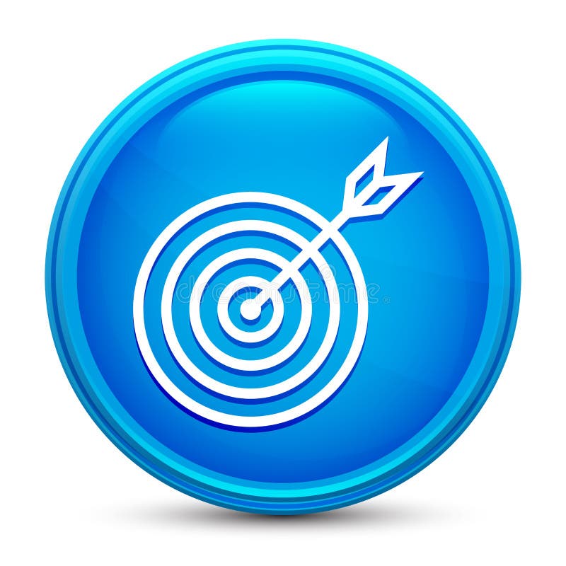 Target Icon Gold Round Button Golden Coin Shiny Frame Luxury Concept ...