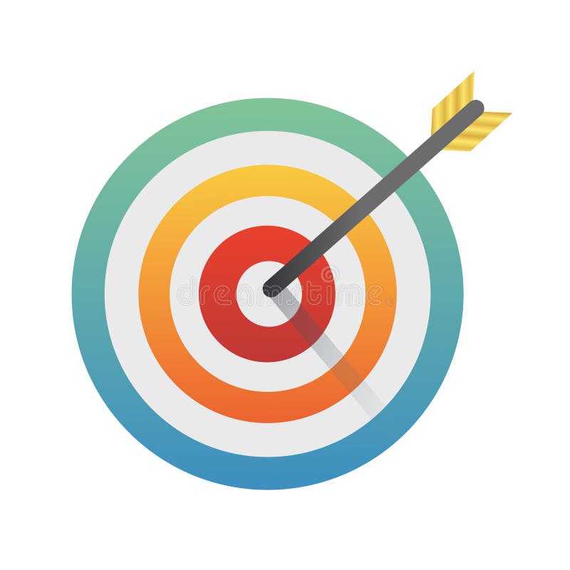 Target Icon Set - Simple Flat Design Isolated on White Background ...