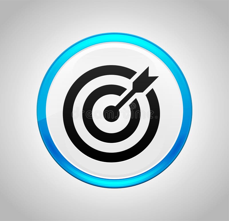 Target Arrow Icon Round Blue Push Button Stock Illustration ...