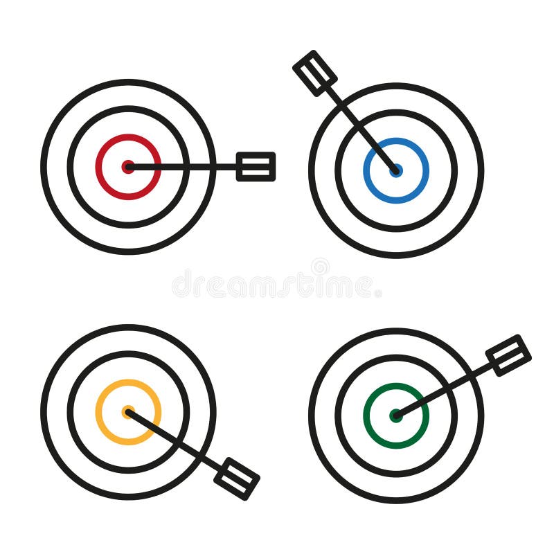 Target Arrow Icons. Creative Concept Idea. Accuracy Winner. Solution ...