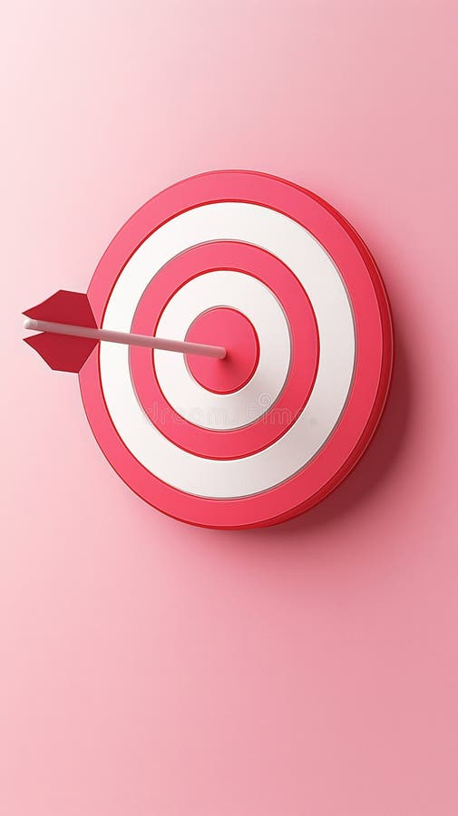 Target with Arrow Illustration for Focus and Goal Setting Stock ...
