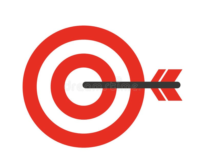 Target with Arrow Isolated Icon Design Stock Illustration ...