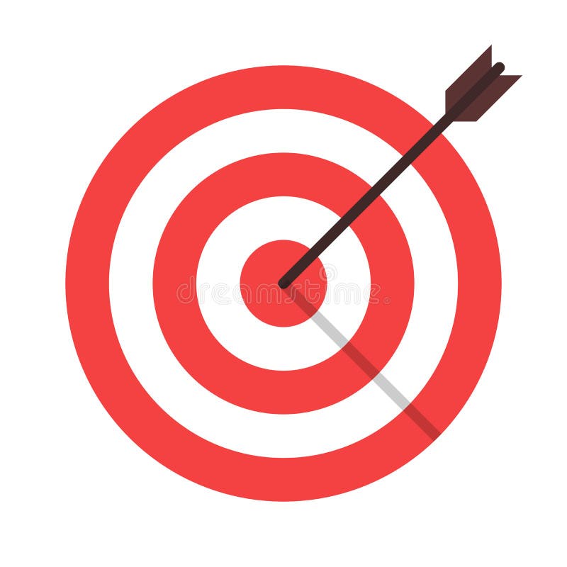 Target Arrow Isolated Icon. Stock Vector - Illustration of accuracy ...