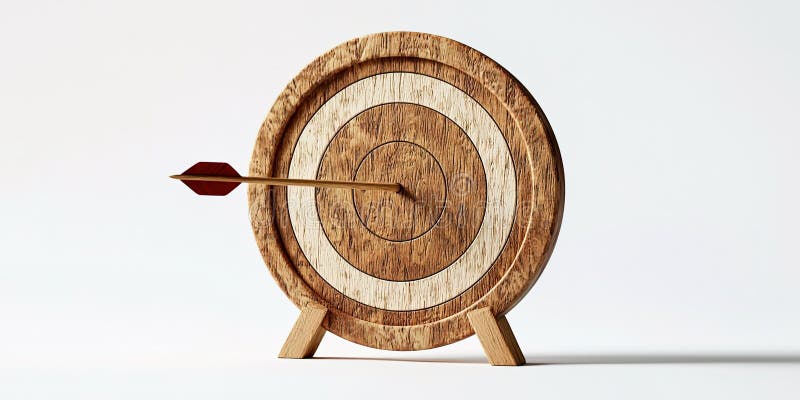 A Target with an Arrow in the Middle Stock Photo - Image of strategy ...