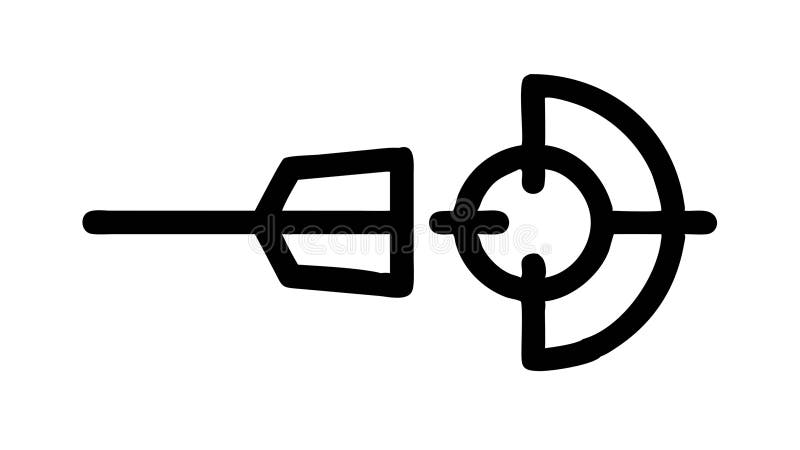 Target Arrow Outline, Goal Success Aim Focus, Vector Design Generative ...