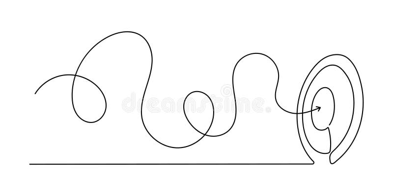 A Target with an Arrow is a Solid Line Drawing with One Line. Side ...