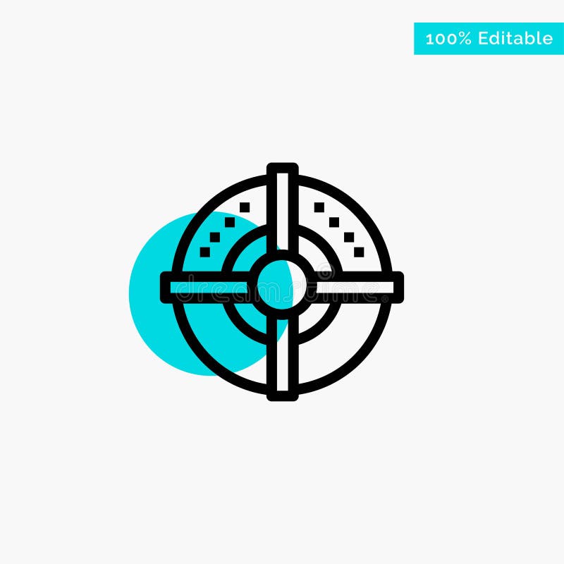 Target, Arrow, Strategy, Point Turquoise Highlight Circle Point Vector ...