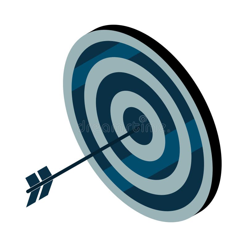 Target with arrow stock vector. Illustration of center - 230933423