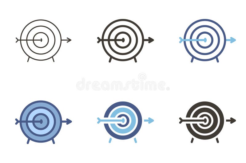 Target with Arrow Vector Icon. Bullseye, Aim, Accuracy Stock Vector ...