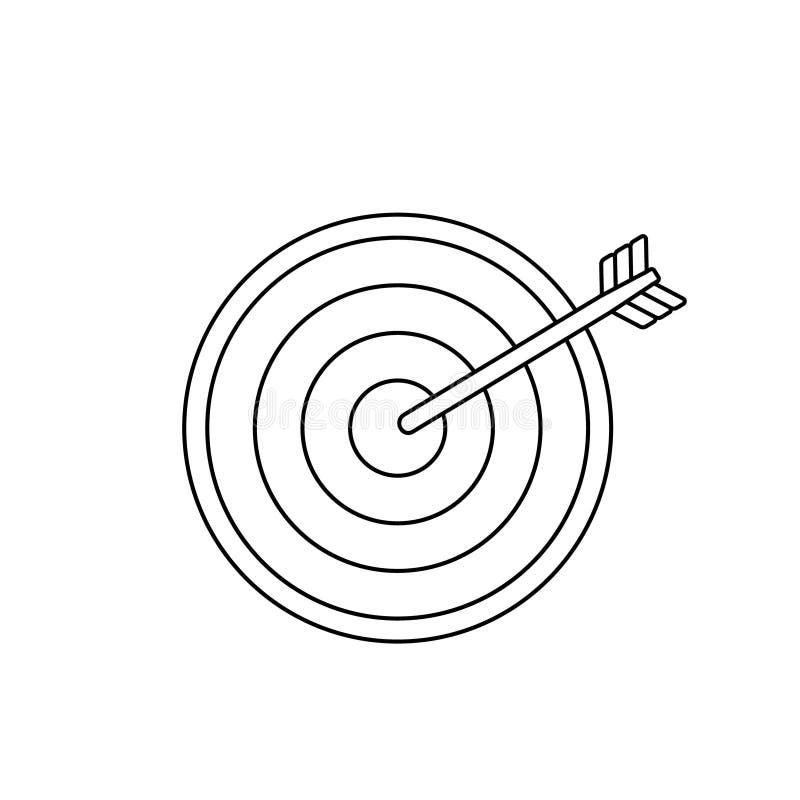 Target with Arrow Vector Icon. Bullseye Illustration Sign. Archery ... Target with Arrow Vector Icon. Bullseye Illustration Sign. Archery ...