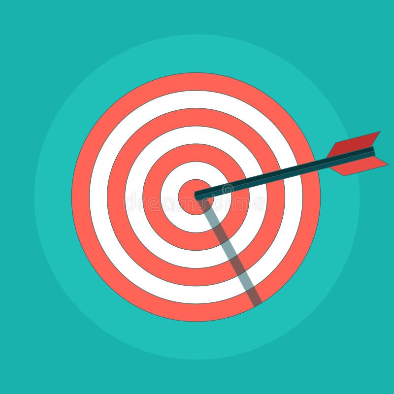 Target with an Arrow Vector Icon in a Flat Style. Stock Vector ... Target with an Arrow Vector Icon in a Flat Style. Stock Vector ...