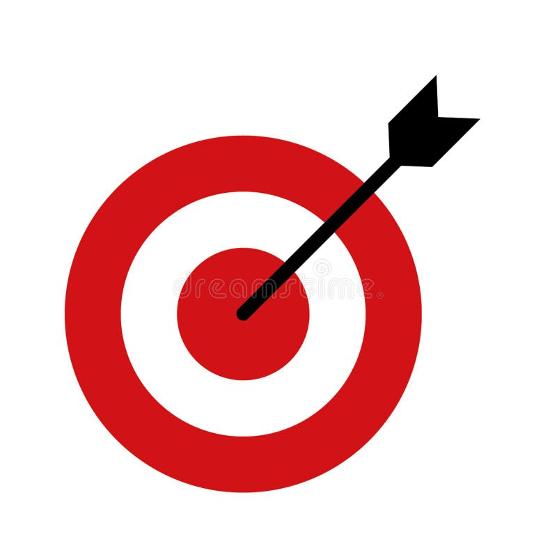 Target with Arrow- Vector Icon Stock Vector - Illustration of success ...