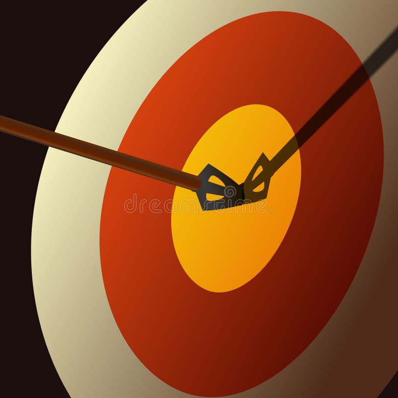 Target with arrow stock vector. Illustration of archery - 33657236