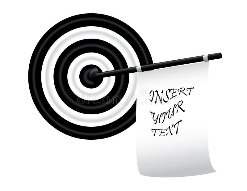 Target with arrow stock vector. Illustration of black - 35262176