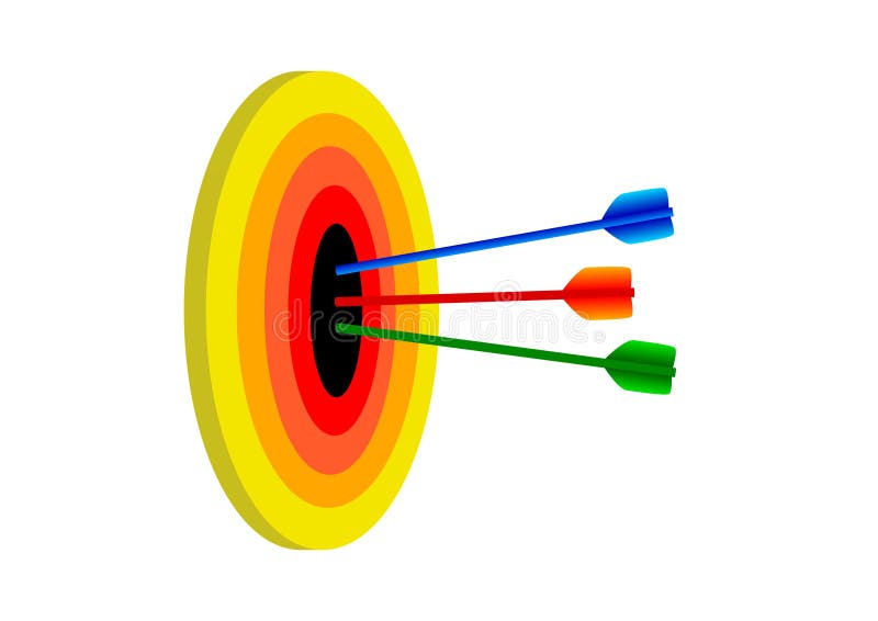 Target with arrows stock vector. Illustration of play - 14231767