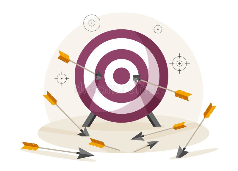 Arrows Miss Target Stock Illustrations – 168 Arrows Miss Target Stock ...