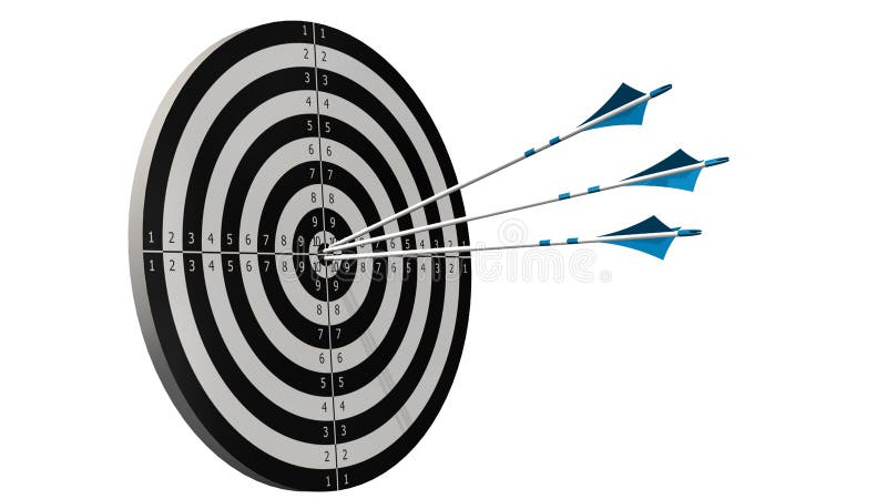 Target with Arrows - Target with Three Bow Arrows in the Middle of the ...
