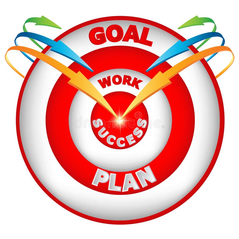 Target arrows to success stock illustration. Illustration of abstract ...
