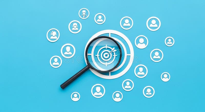 Target Audience Analysis with Magnifying Glass for Market Research and ...