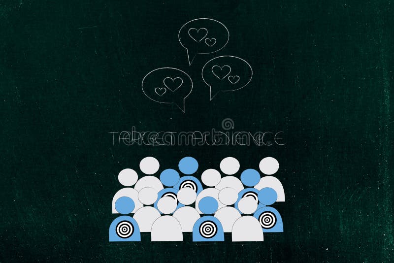 Target Audience among the Crowd and with Positive Feedback Above Stock ...