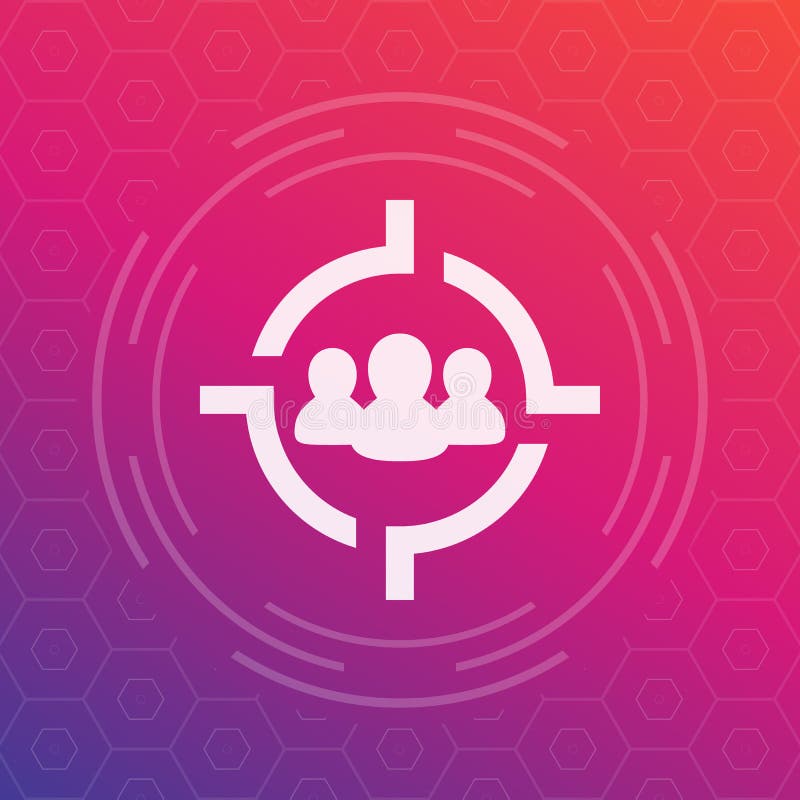 Target Audience and Customers Icon Stock Vector - Illustration of ...
