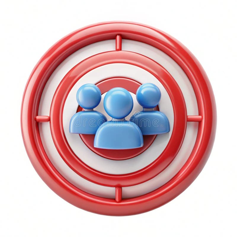 Target Audience 3D Icon Isolated on White Background Stock Illustration ...