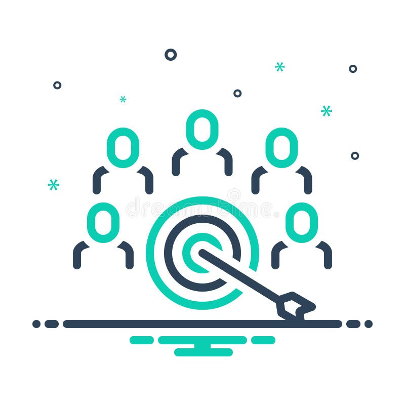 Mix Icon for Target Audience, Target and Employee Stock Vector ...
